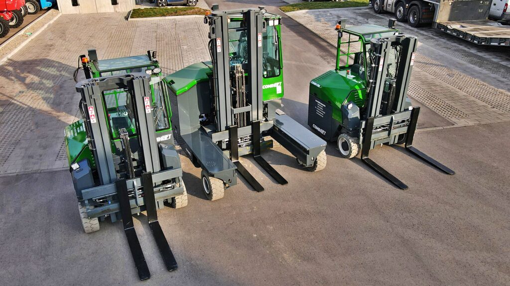 Hochwertige Vierwege- und Seitenstapler mieten bei Hanselmann